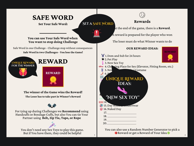 Extreme Brave Bdsm Sex Cards Printable Naughty Couples Game Etsy