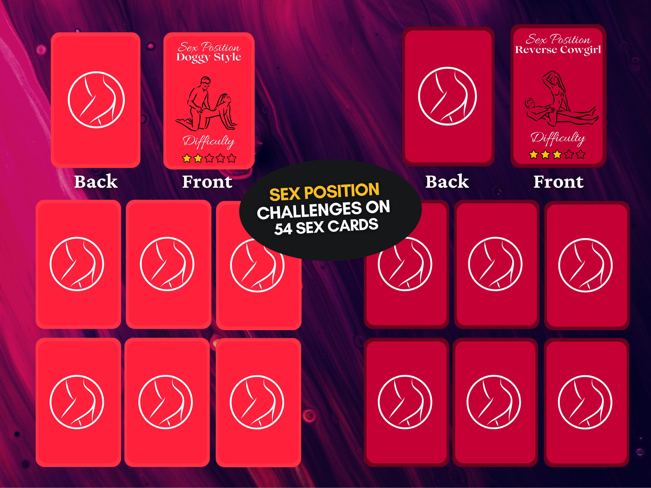 Sex Positions Cards Game Date Night Cards For Couples Anniversary
