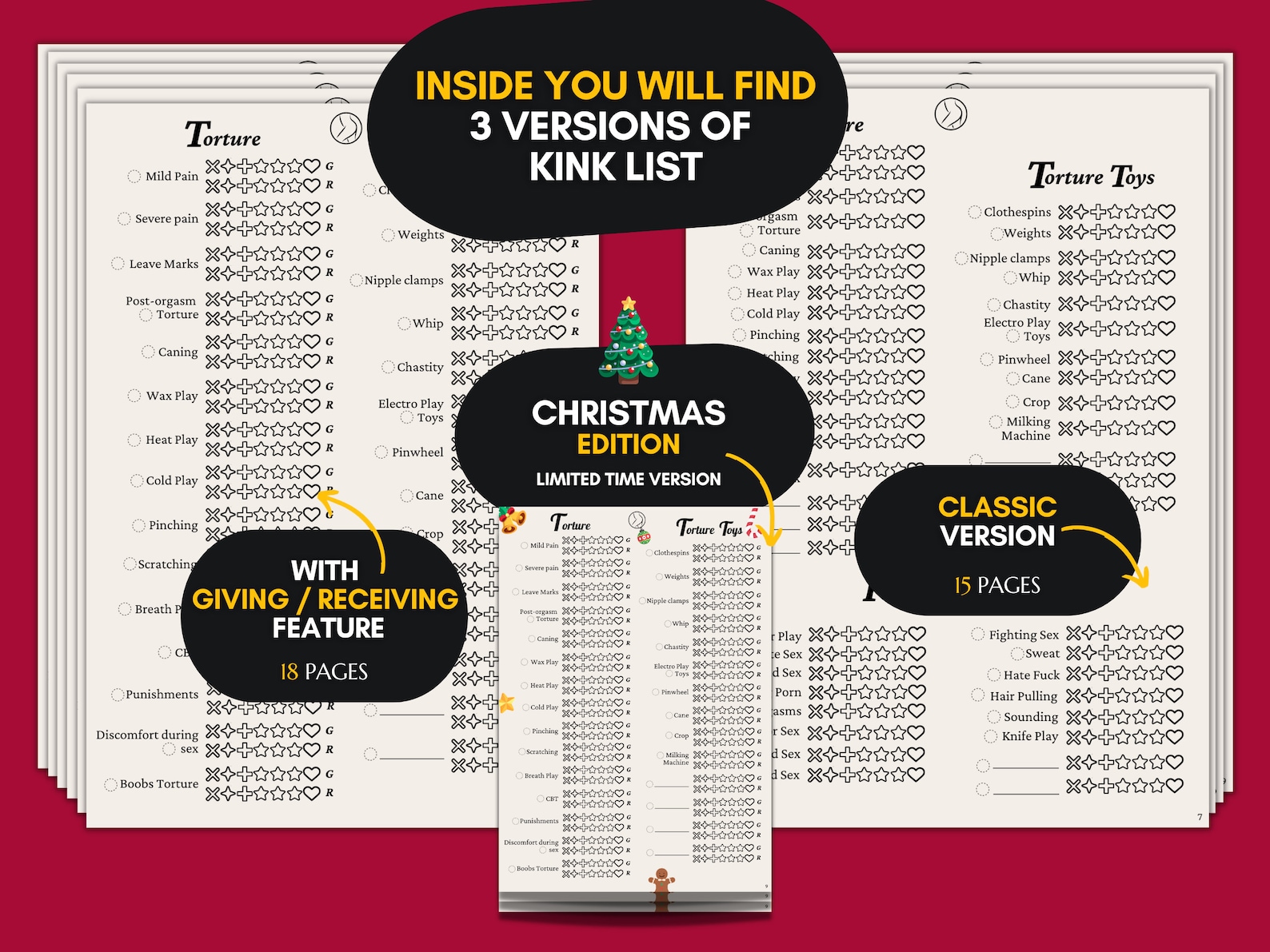 Kink List 2.0 Upgraded List With Fetishes and Over 795 Sex Activities ...