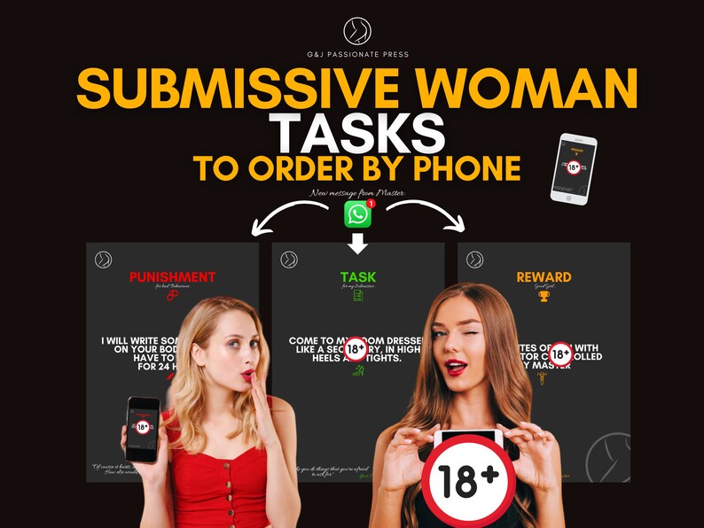 Submissive Woman Tasks to Order by Phone 100 Cards With BDSM Sex Activities, Sub Ideas, Pet Play ...