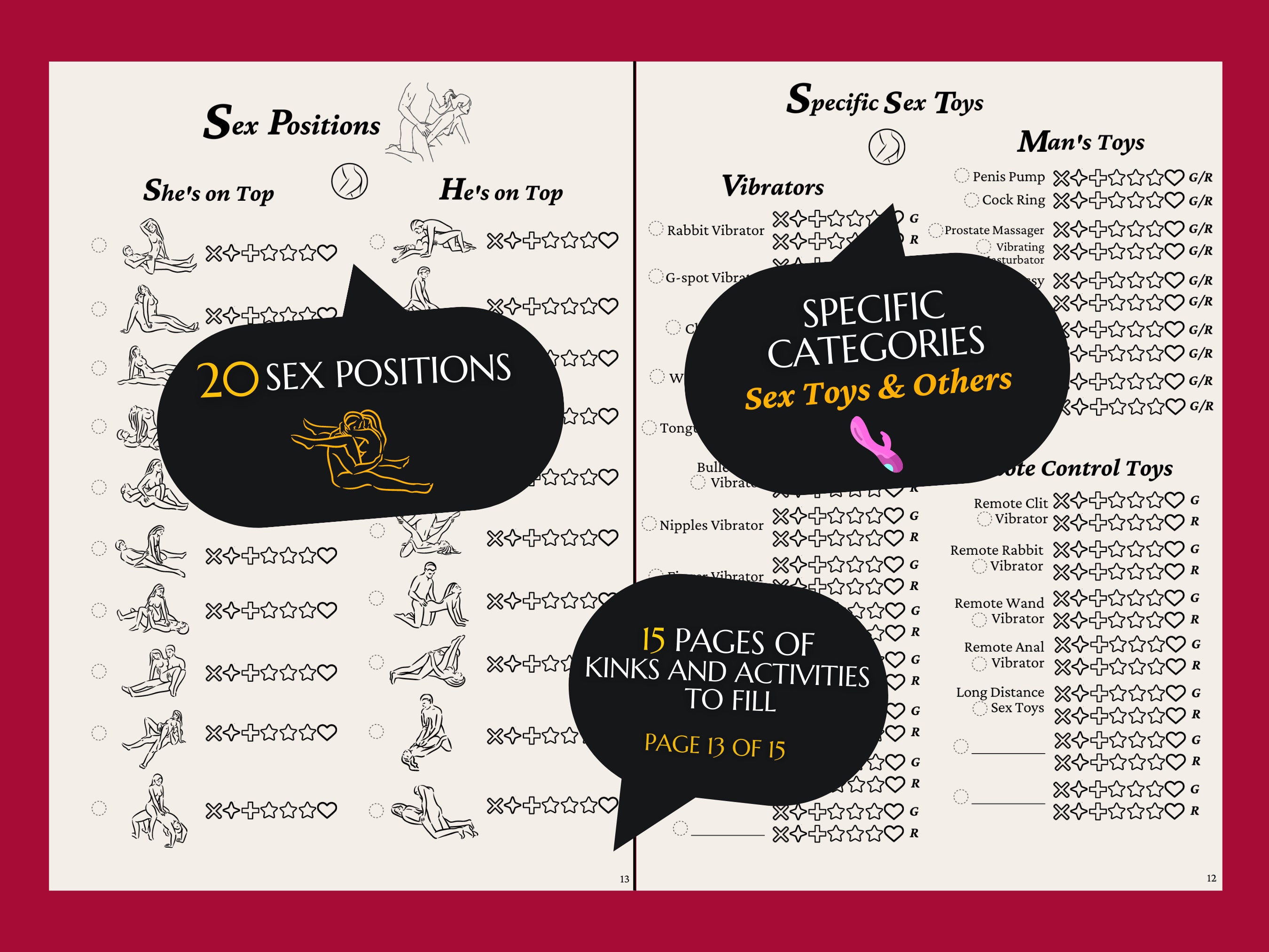 Kink List 2.0 Upgraded List With Fetishes and Over 795 Sex - Etsy