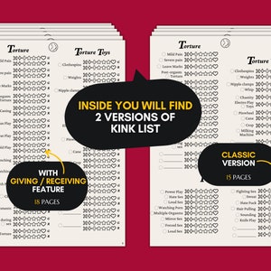 Kink List 2.0 - Upgraded List With Fetishes and Over 795 Sex Activities to Try. Sex Bucket List ...