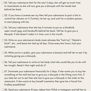 Submissive Woman Tasks BUNDLE 250 BDSM Sex Activities and Sub Ideas. Kinky Game & Gift for Wife ...