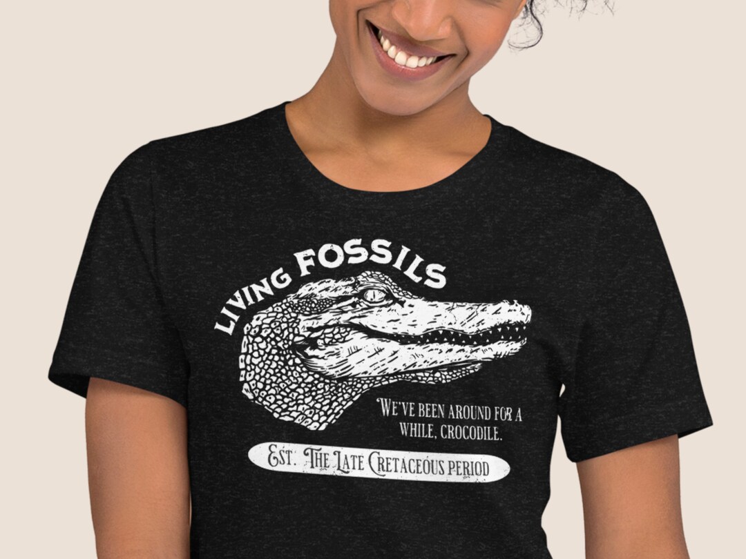 Crocodile Living Fossils Tee Shirt // Crocodile Tee, Environmental Tee, Endangered Species ...