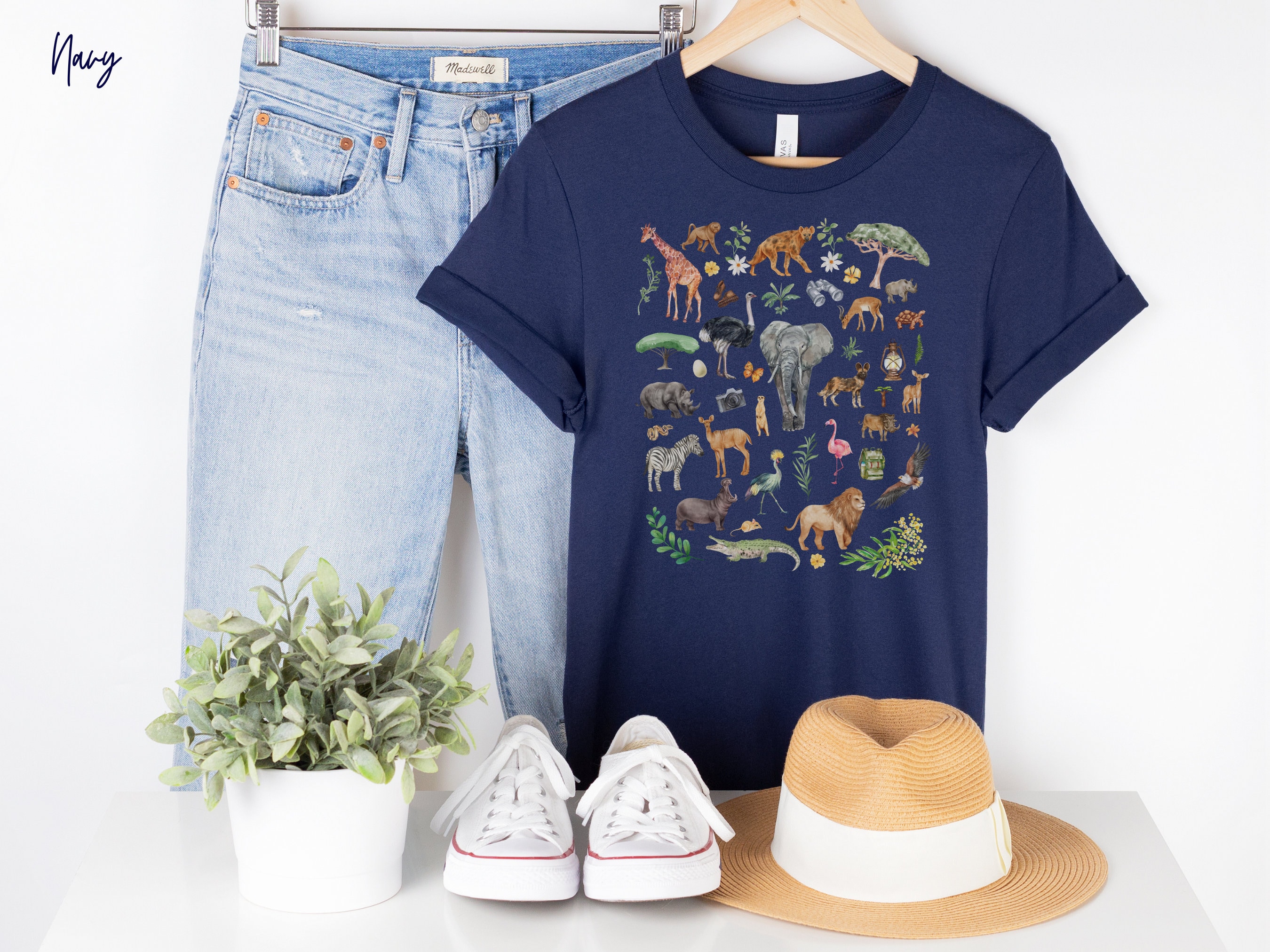 African Safari Wildlife Tee Shirt // Safari Shirt, Conservation Shirt ...