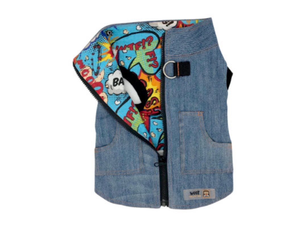 Custom Dog Jean Jacket | Recycled Denim Jacket for Dog | Jeans Jacket ...