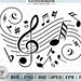 Music Notes SVG, Cut Files for Cricut, Clipart Music Lover Svg Files ...