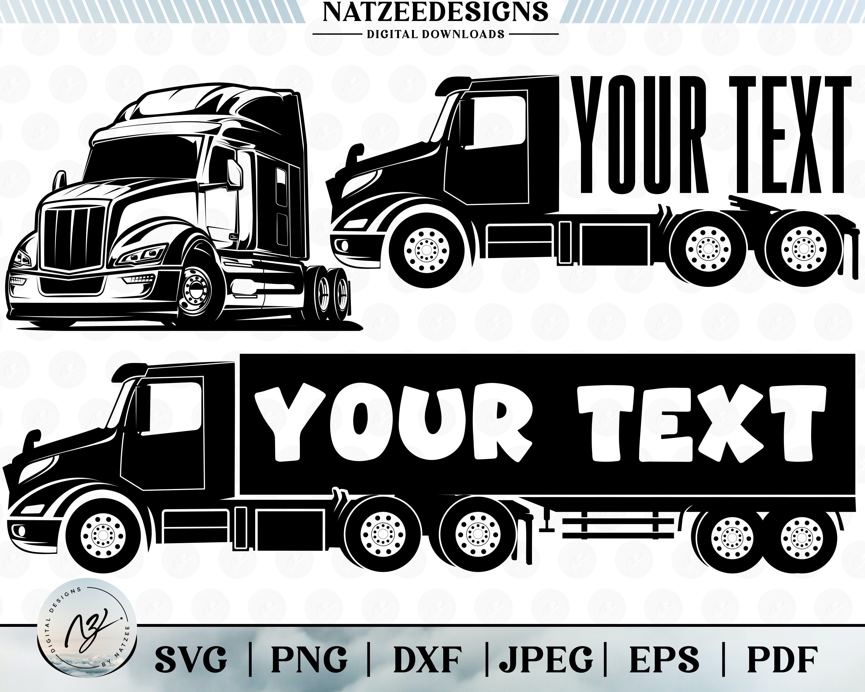 Semi Truck Logo SVG, Semi Truck Svg, Truck Svg, Semi Truck Clipart ...