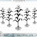Corn Stalk. Cut Files for Cricut. Clip Art Silhouettes (eps, Svg, Pdf ...