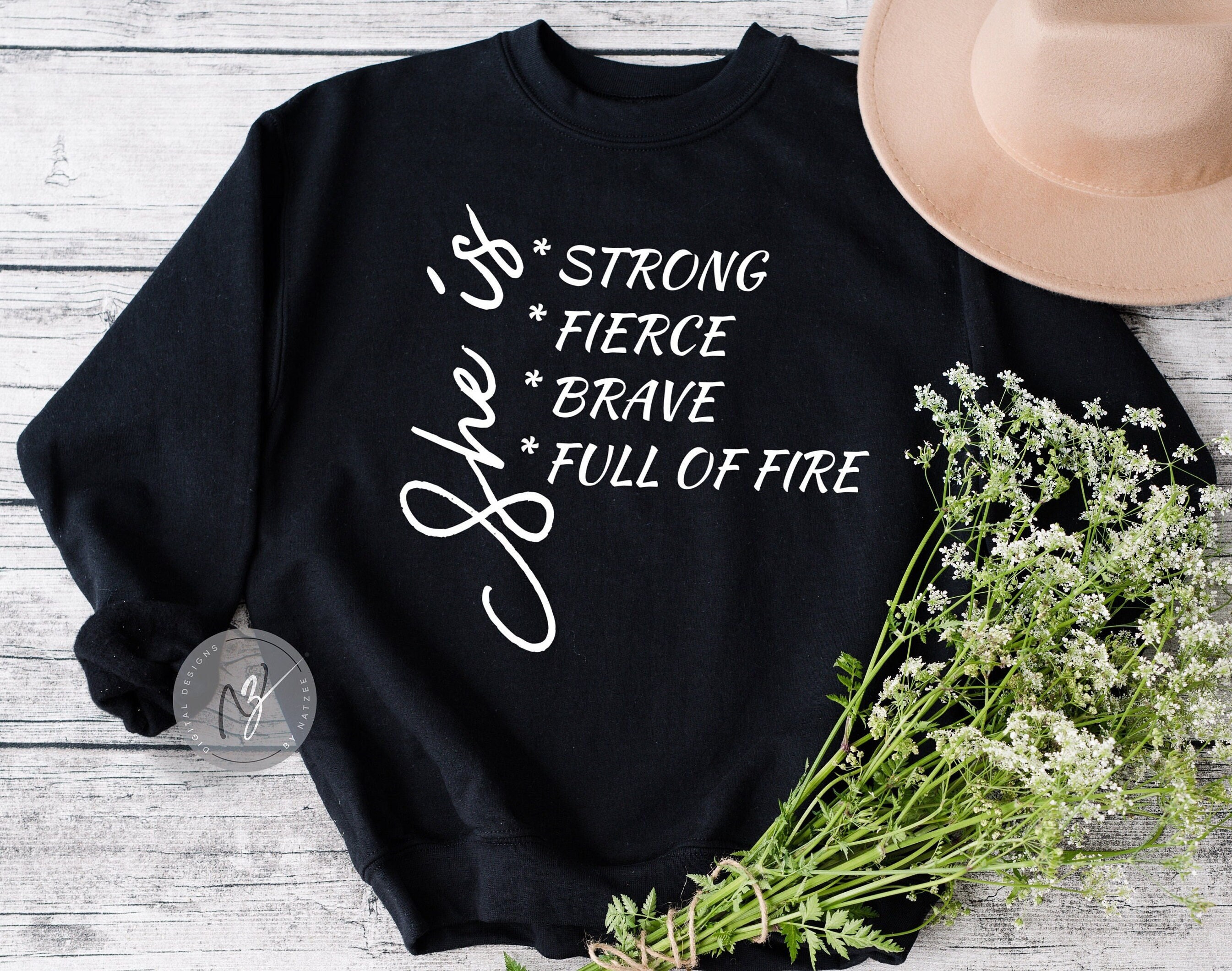 She is Strong Svg Fierce Svg Brave Svg Full of Fire Svg - Etsy