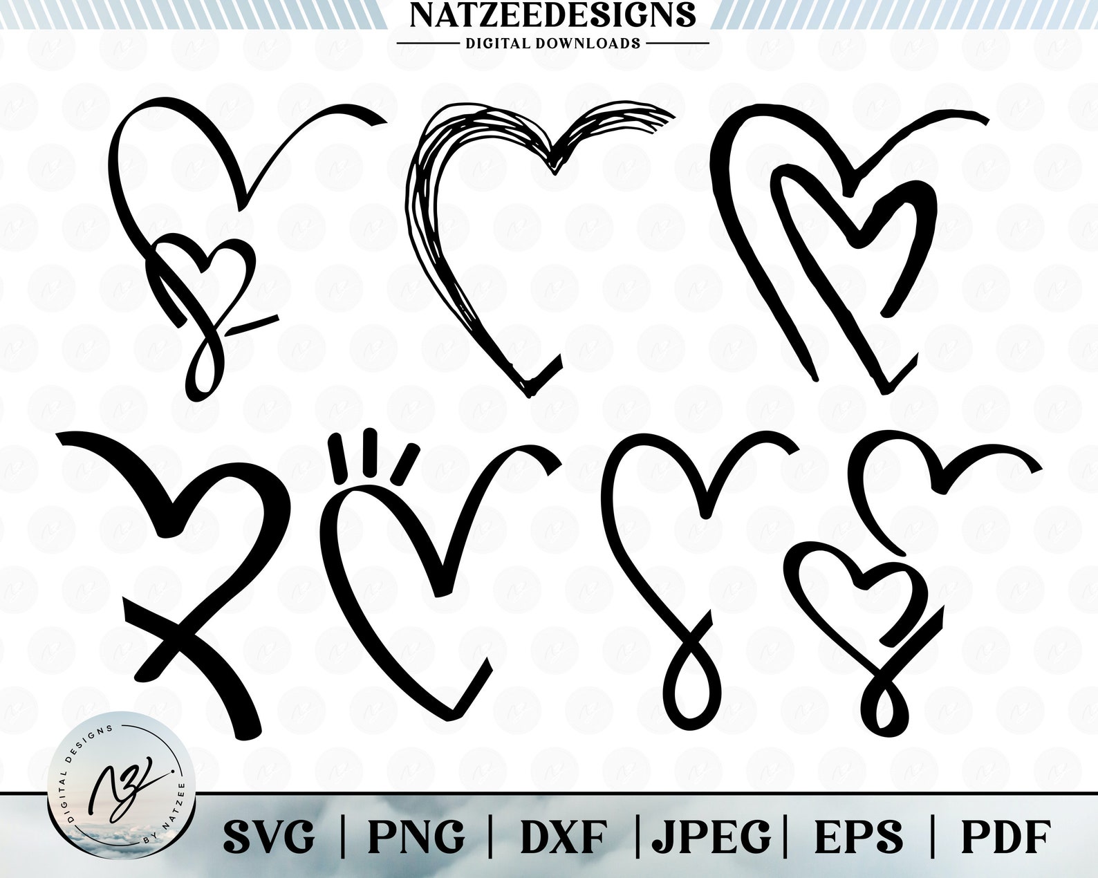 Half Heart SVG Bundle, Heart Svg, Love Svg, Valentine Svg, Cricut Cut ...