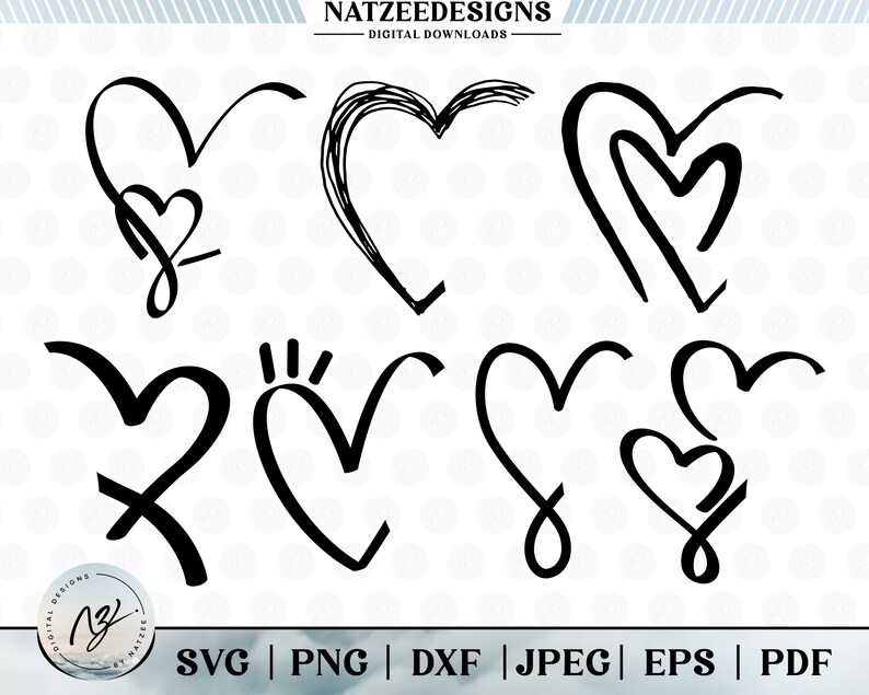 Half Heart SVG Bundle, Heart Svg, Love Svg, Valentine Svg, Cricut Cut ...