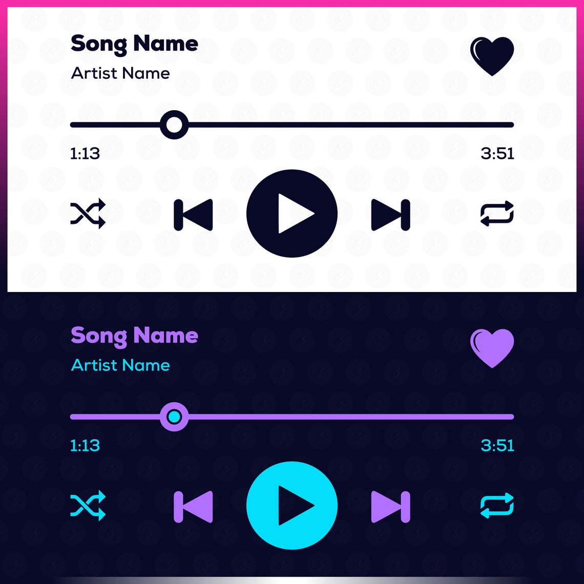 Audio Control Buttons SVG Music Player SVG Music Play - Etsy