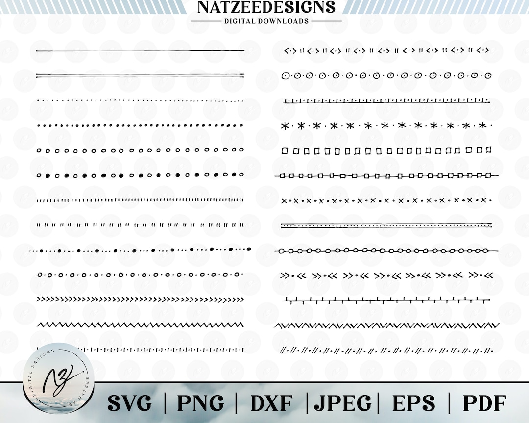 Simple Shape Line Dividers SVG, Dividers SVG, Text Divider Clipart ...