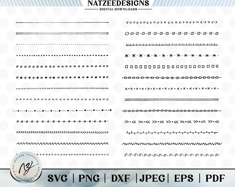 Simple Shape Line Dividers SVG, Dividers SVG, Text Divider Clipart ...