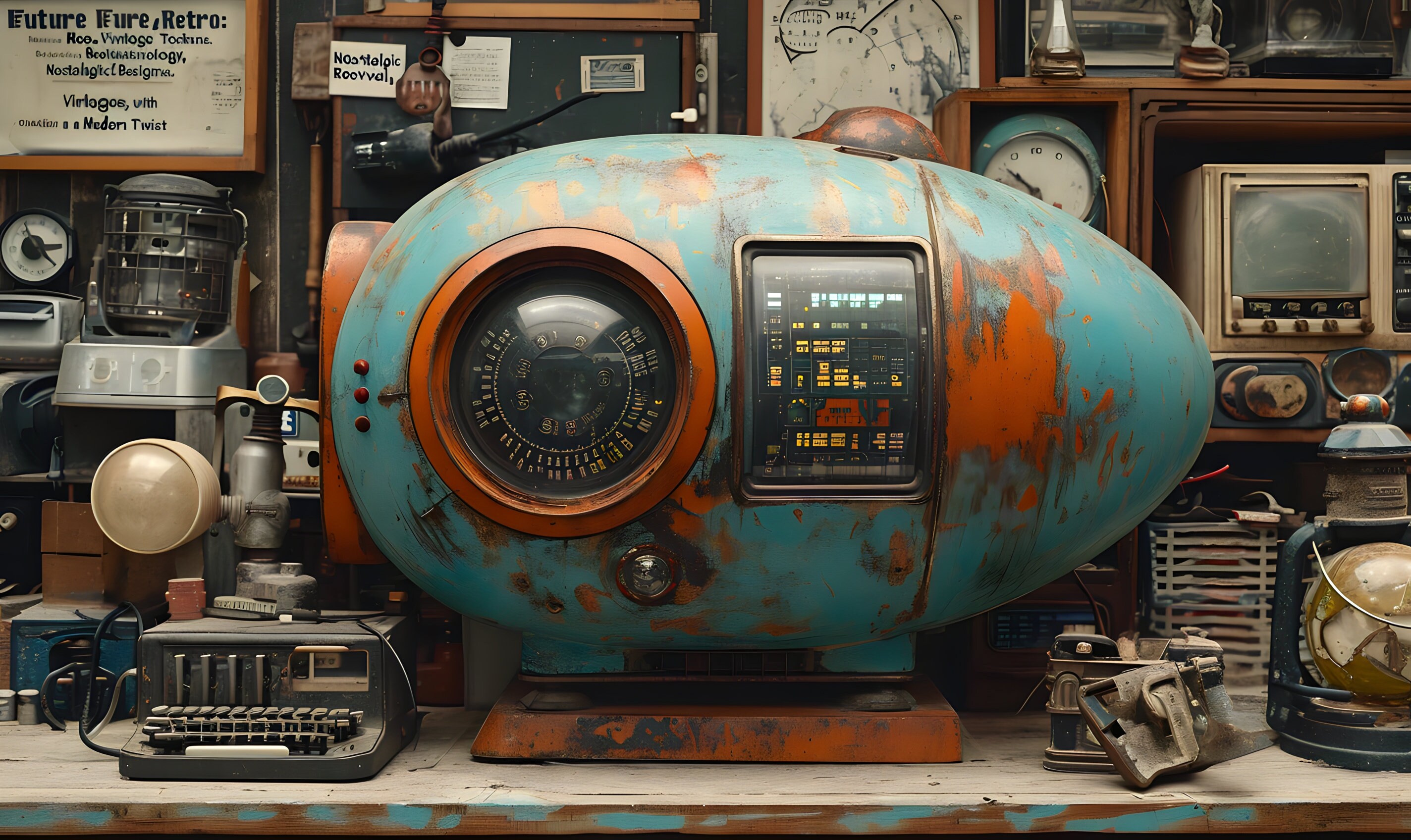 15 HD Future Retro Neo-vintage Technology Wall Art, Tech Printable Wall ...