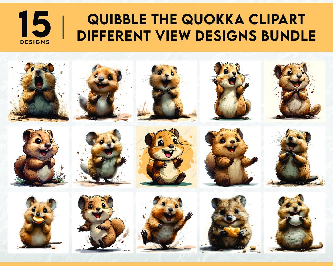 15 HD Quibble the Quokka Clipart, Quokka Watercolor, Animal Clipart ...