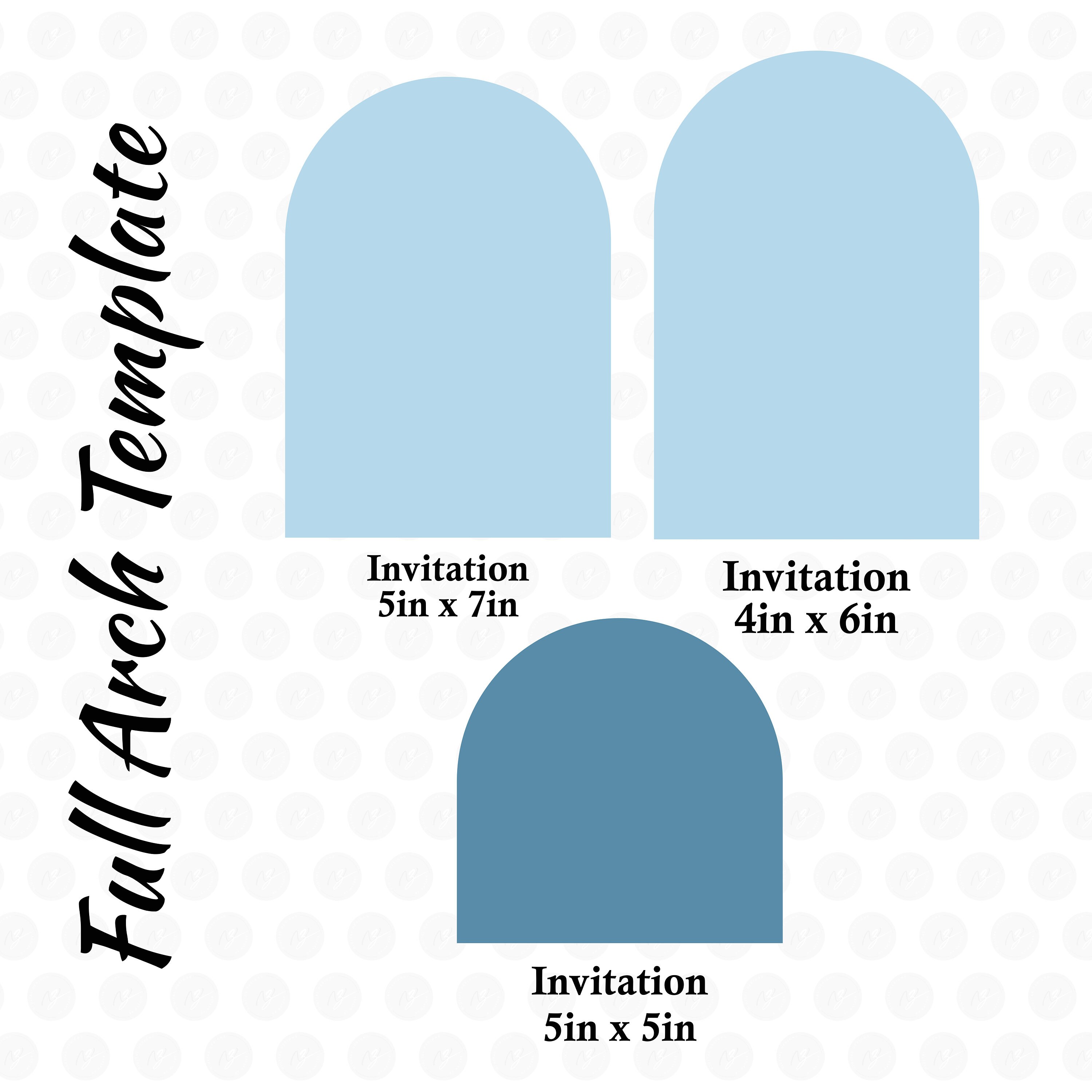 Plantilla de arco SVG, Invitación de boda de arco medio y completo ...