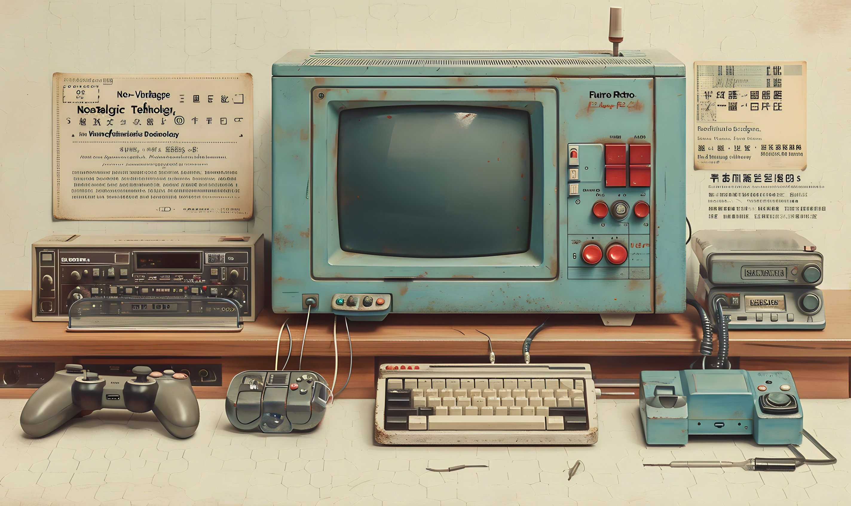 15 HD Future Retro Neo-vintage Technology Wall Art, Tech Printable Wall ...