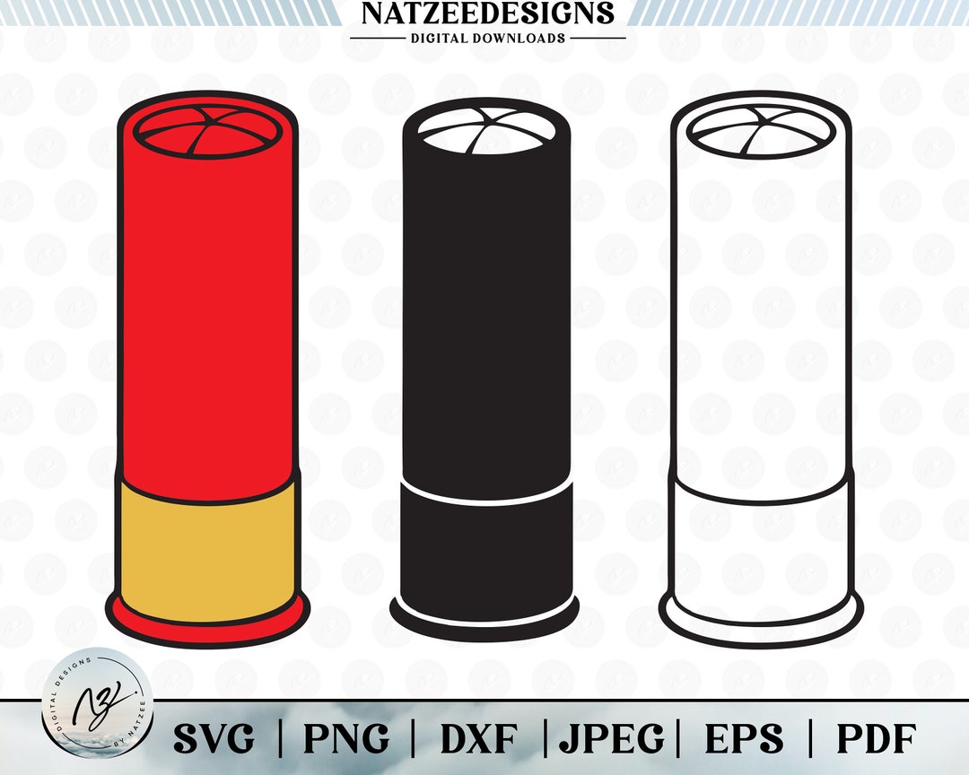 Shotgun Shells. Cut Files for Cricut. Clip Art (eps, Svg, Pdf, Png, Dxf ...