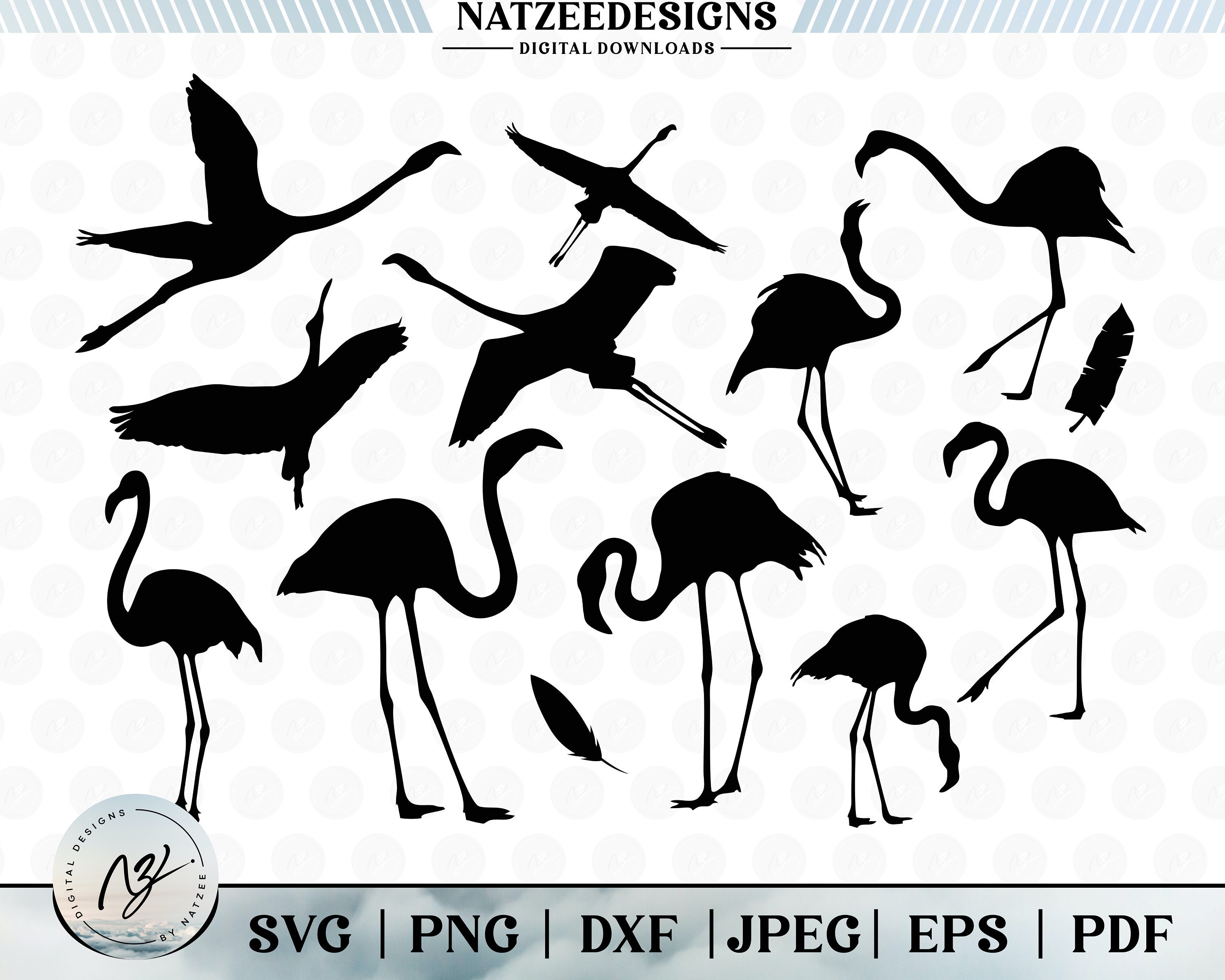 Flamingo SVG Flamingo Clipart SVG Bundle Flamingo Cut File - Etsy Ireland