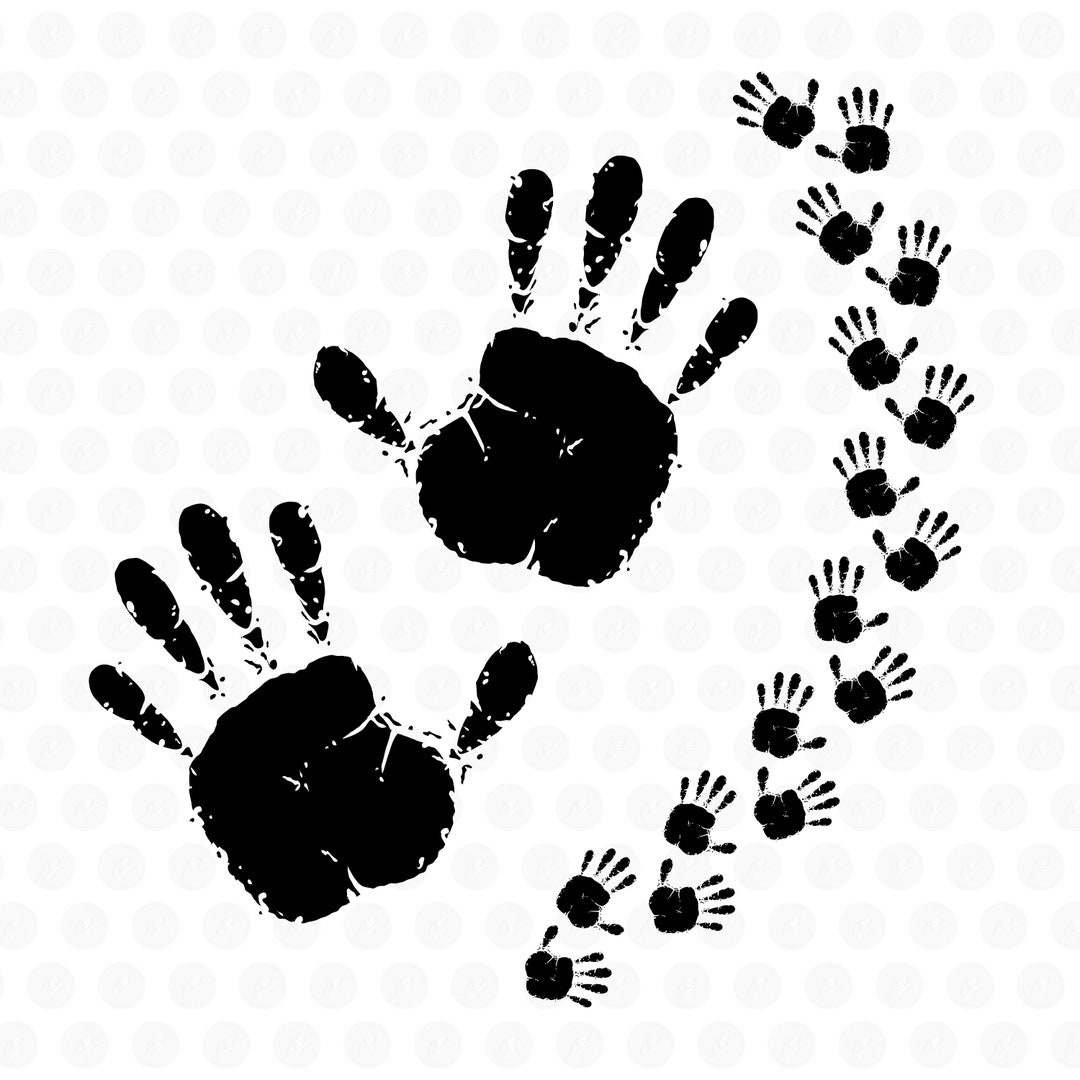Handprints SVG Handprint PNG Hands Clipart Hand Paint - Etsy