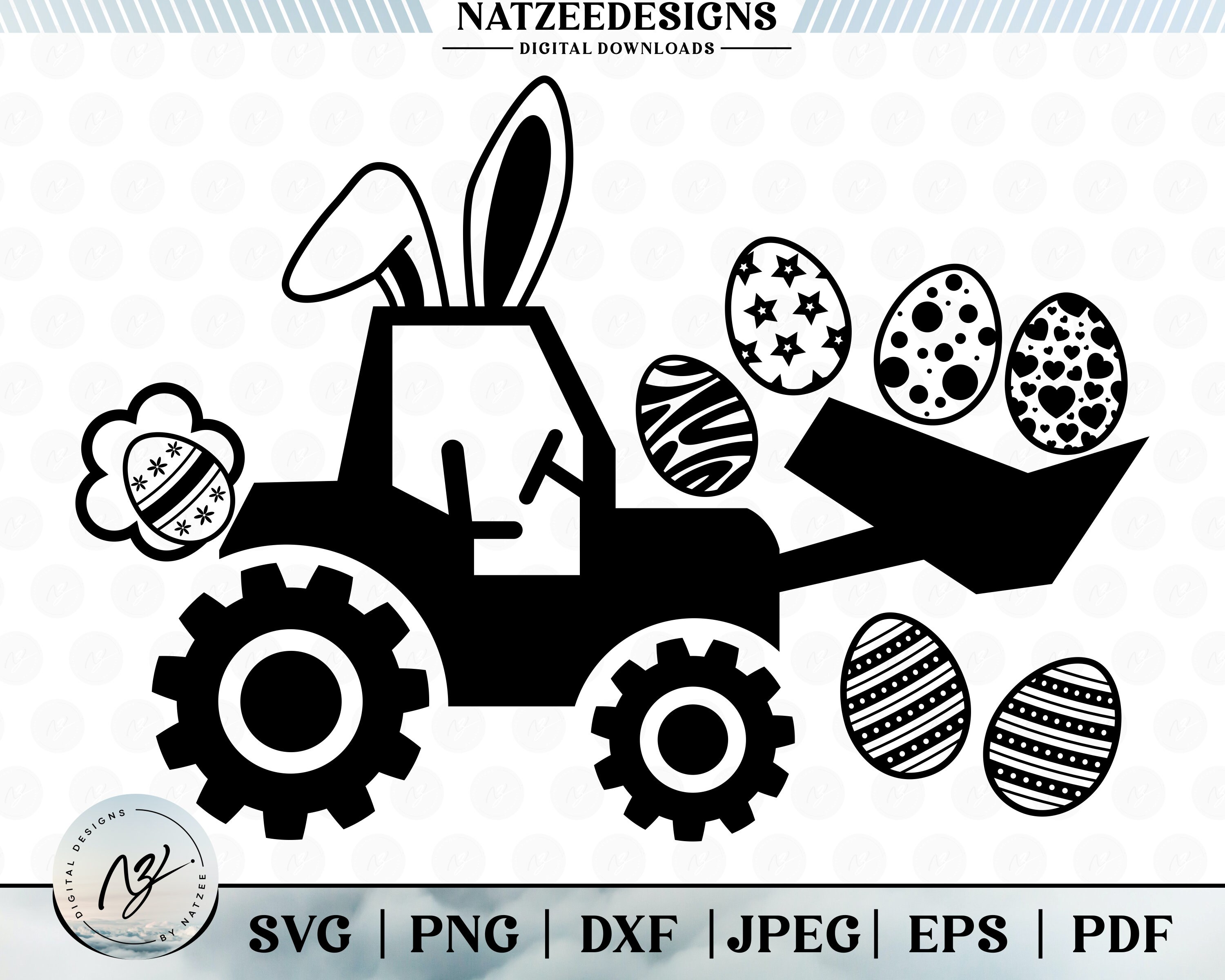 Bunny Svg. Easter Svg. Easter Tractor Svg Easter Shirt Svg - Etsy