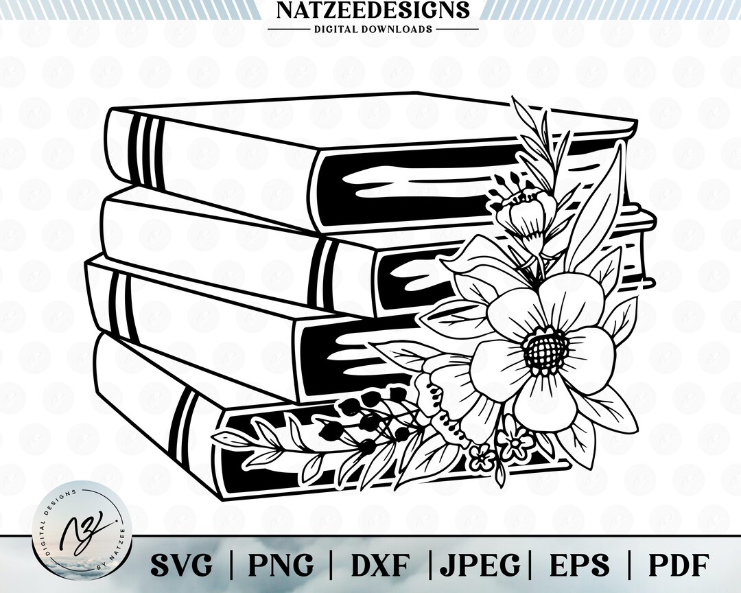 Stack of Books Svg, Bundle of Books, Books Cut Files for Cricut, Vector ...