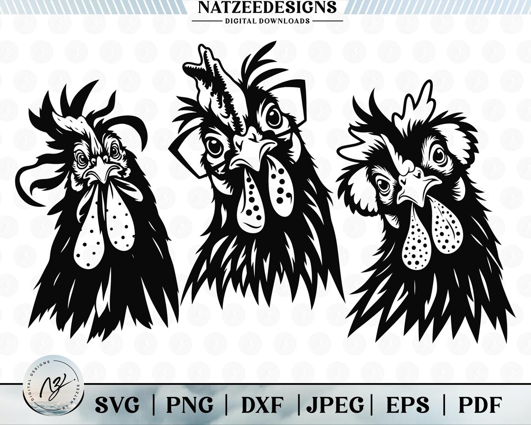 Funny Chicken SVG, Hen Cut File, Clipart (digital Download) - Etsy