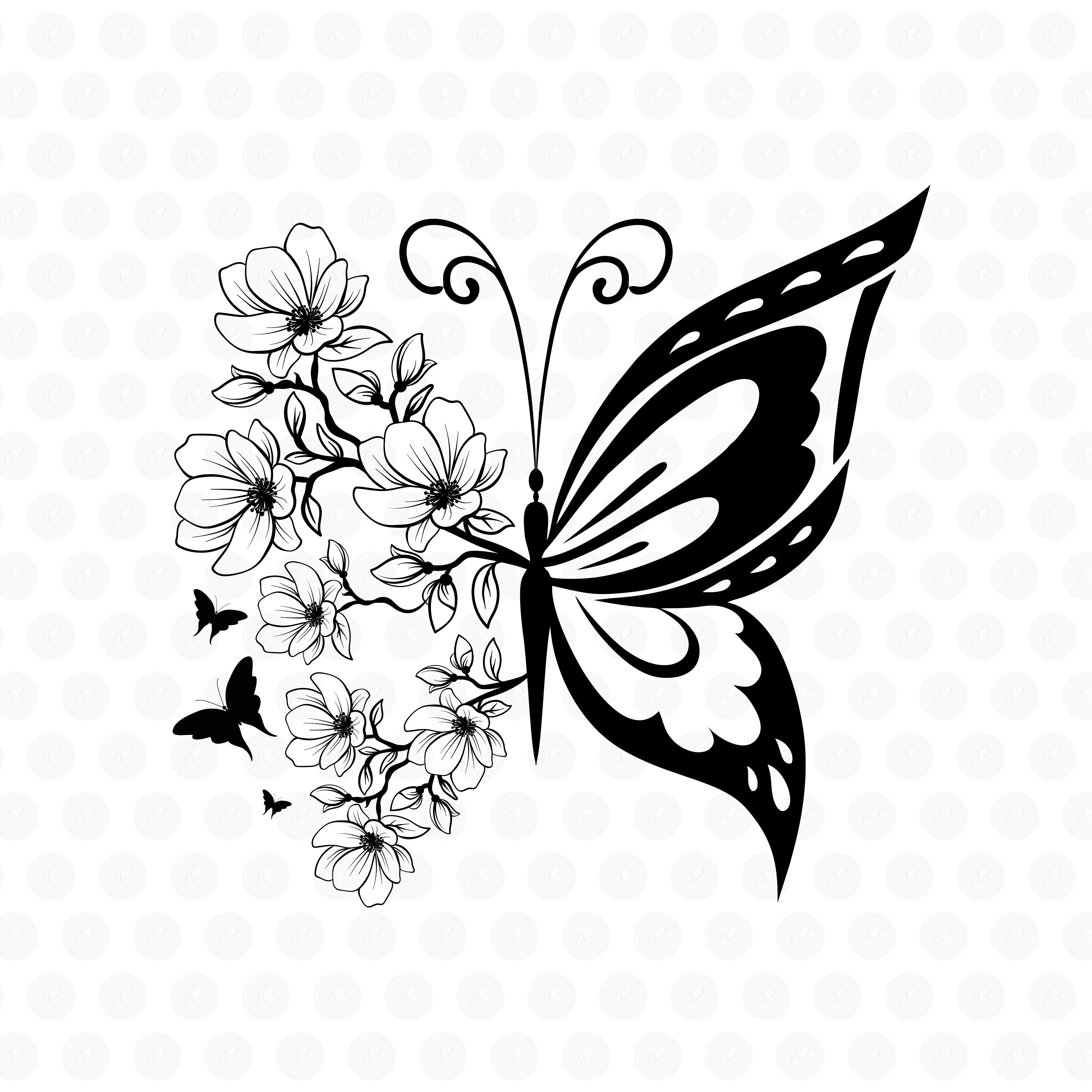 Butterfly Svg, Flower Butterfly Svg, Butterfly Clipart, Cricut ...