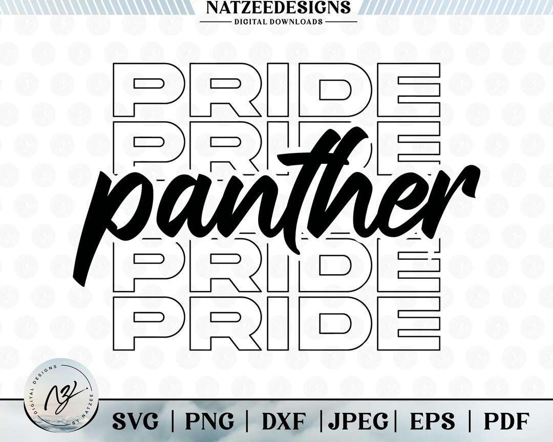 Panther Pride SVG, Mascot Clipart (digital Download) - Etsy