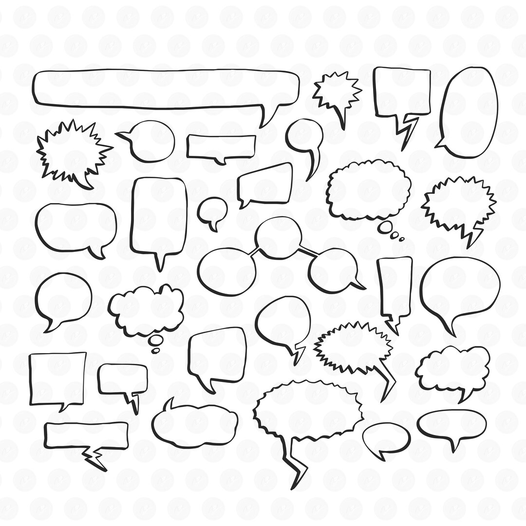 Doodle Frame Svg Bundle Hand Drawn Clip Art Bullet Journal - Etsy