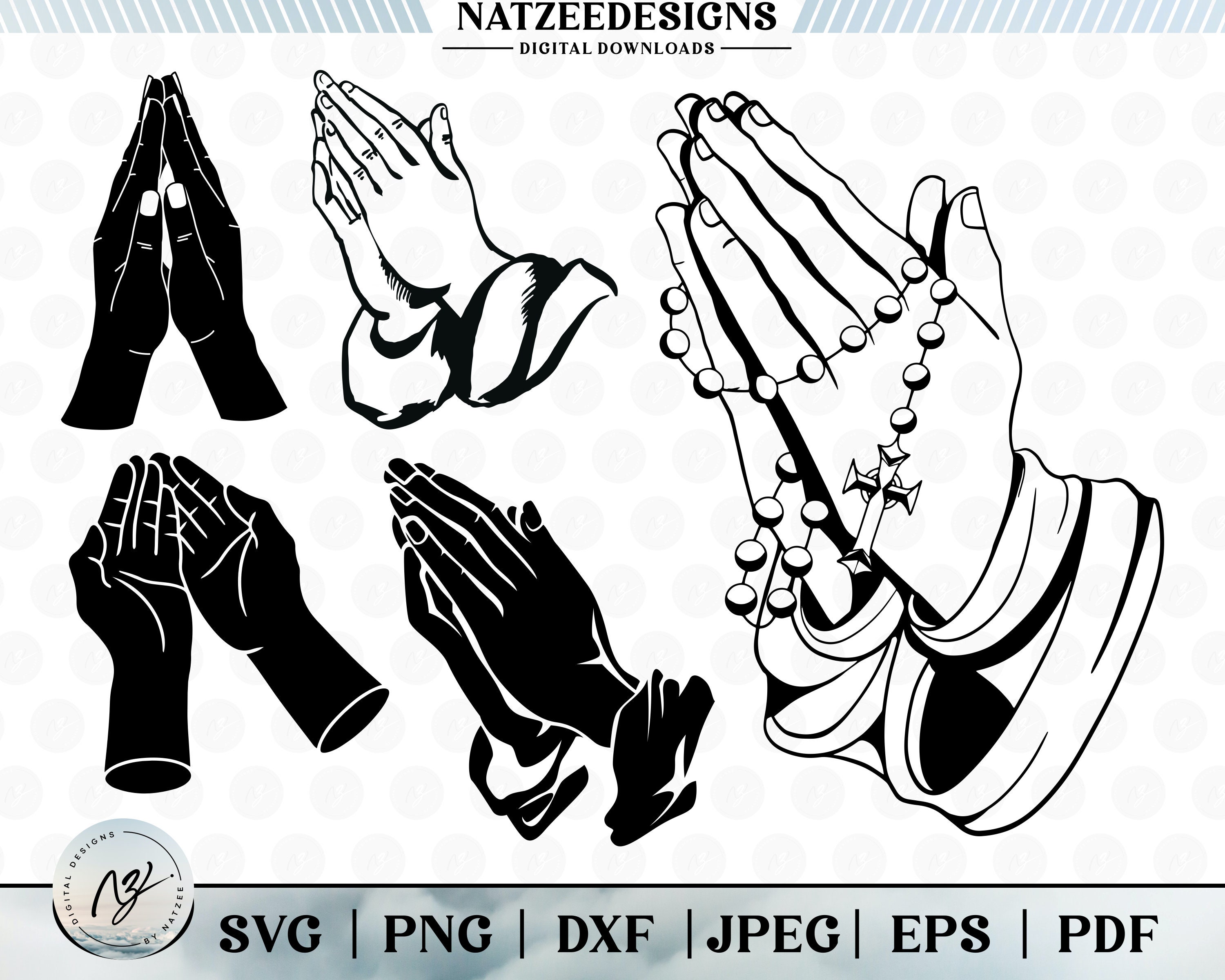 Praying Hands Svg, Christian Svg, Religious Svg, Prayer Svg, Jesus Svg ...
