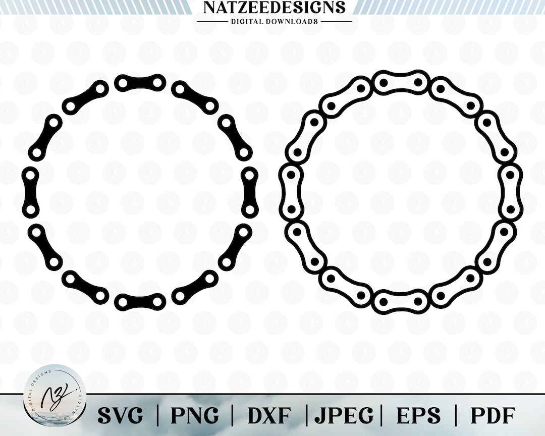 Bike Chain Frame Svg. Cut Files for Cricut. Clip Art (eps, Svg, Pdf ...