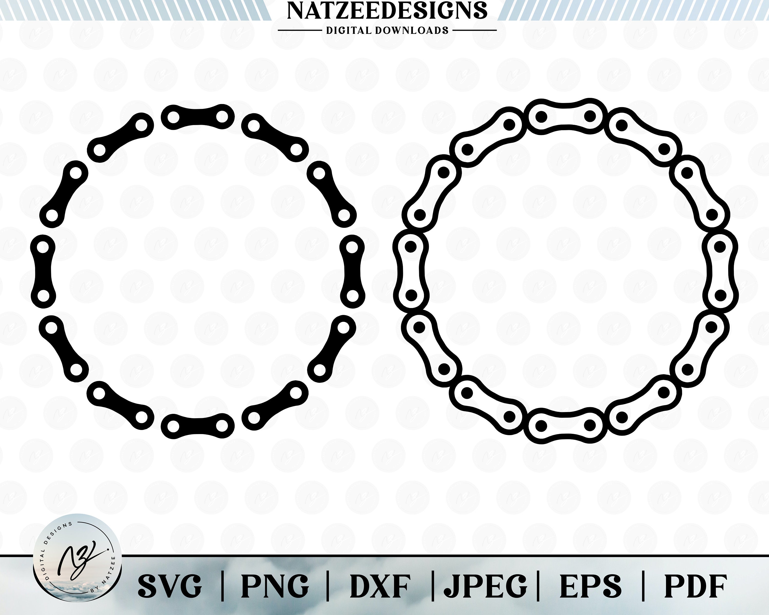 Bike Chain Frame Svg. Cut Files for Cricut. Clip Art (eps, Svg, Pdf ...