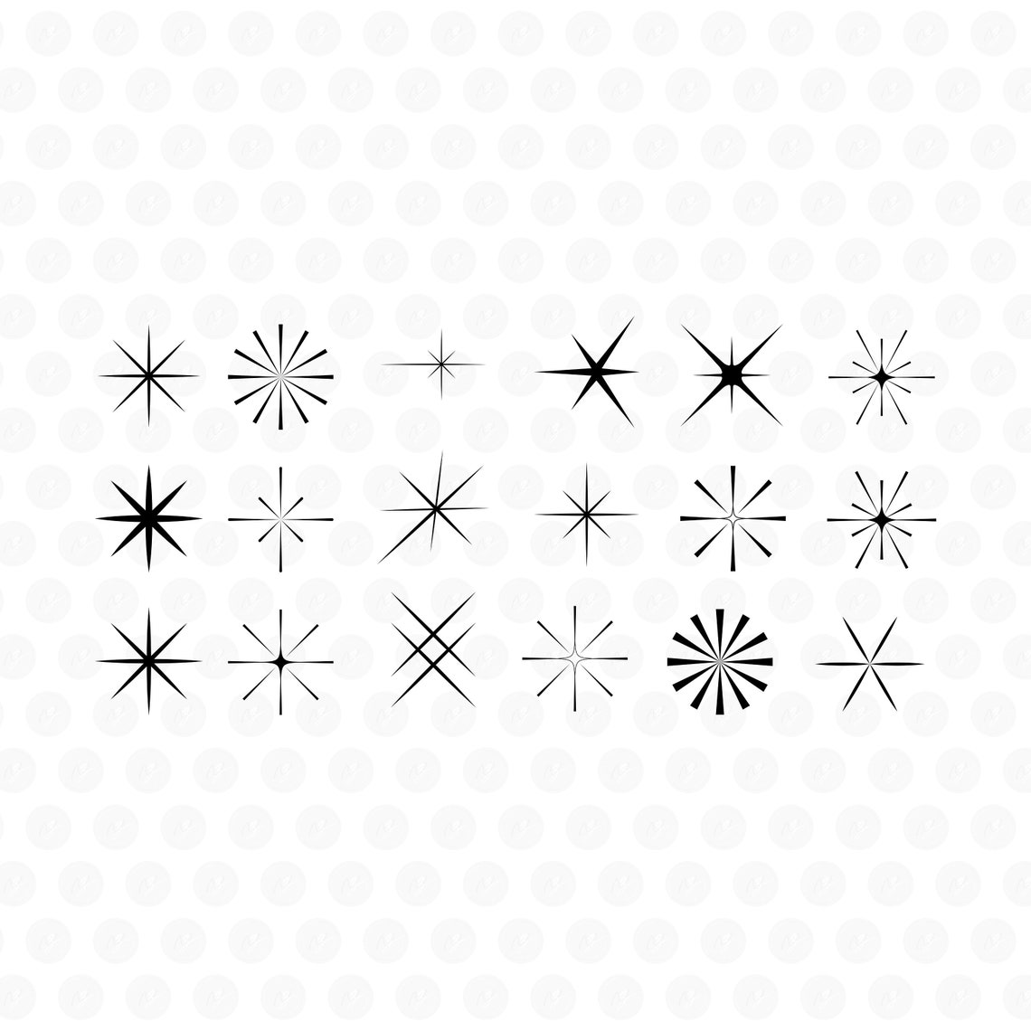 Star Sparkle Files, Stars Sarkle, Stars Svg Files, Png Files, Pdf Files ...