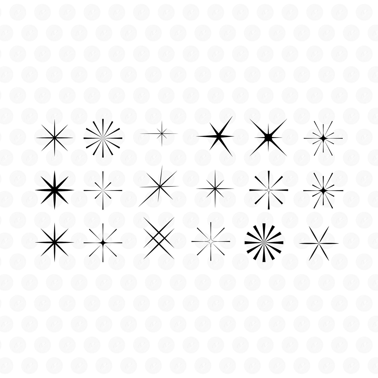 Star Sparkle Files, Stars Sarkle, Stars Svg Files, Png Files, Pdf Files ...