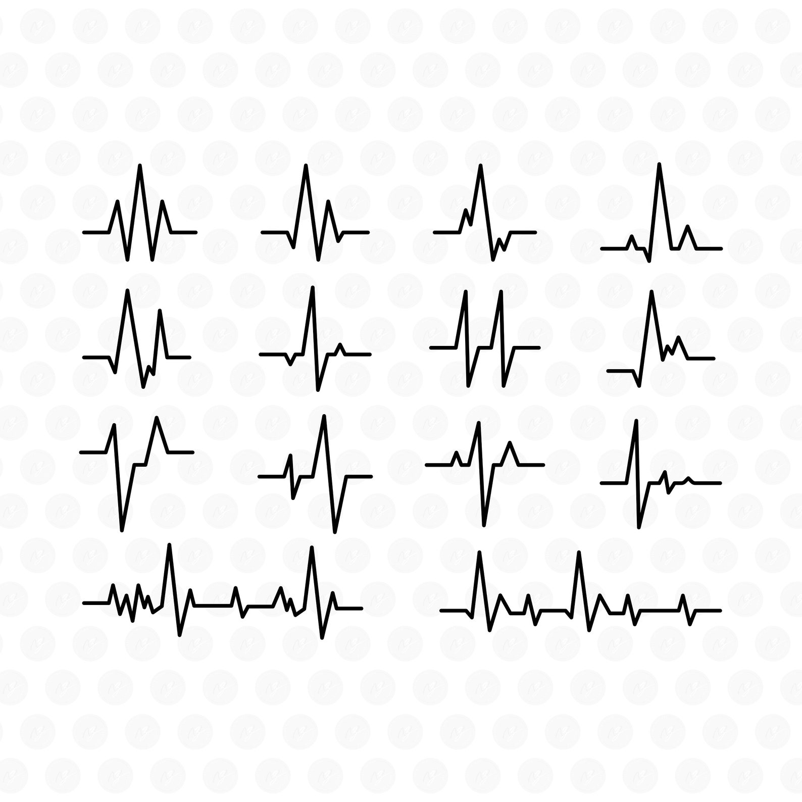 ECG Svg, Heartbeat SVG, Heartbeat Clipart Vector Cut Files Circut ...