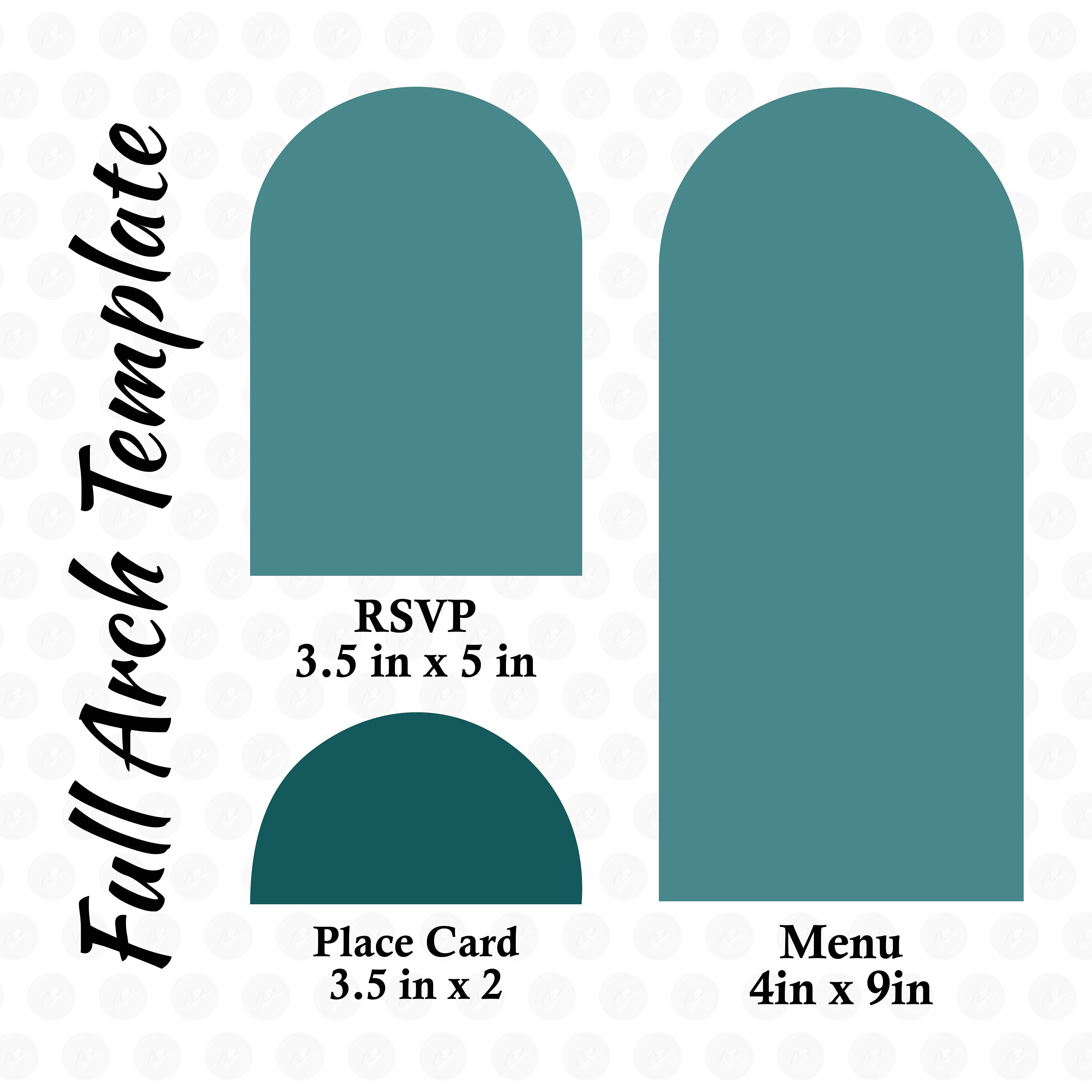 Arch Template SVG Half and Full Arch Wedding Invitation Arch - Etsy UK