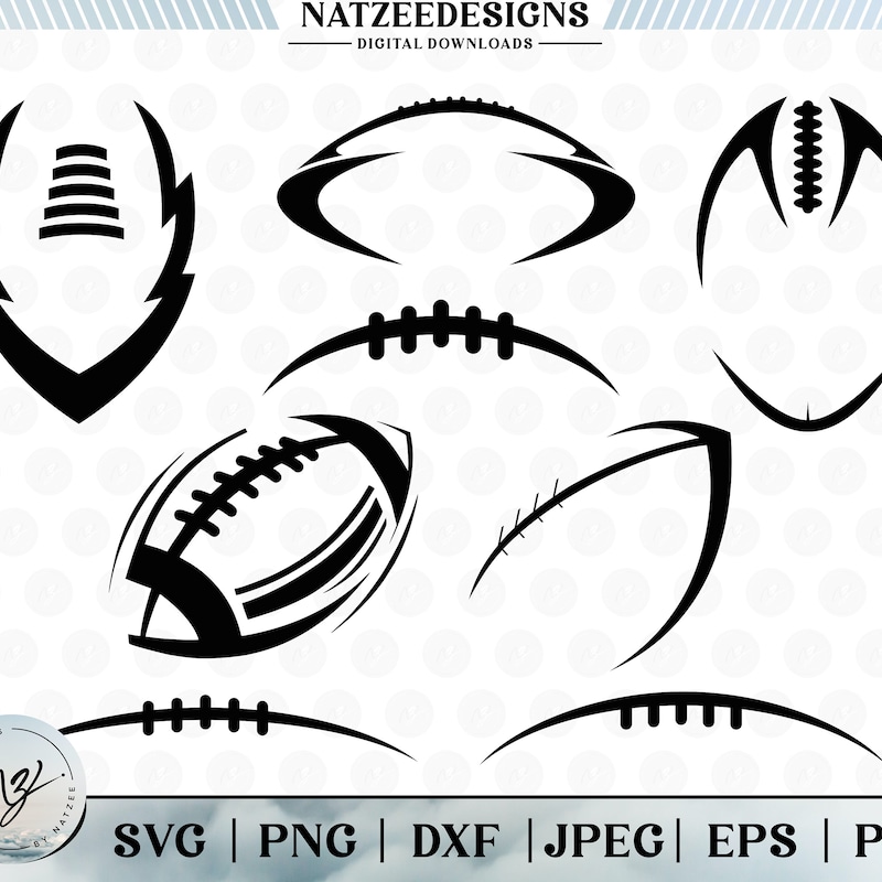 Half Football Svg - Etsy
