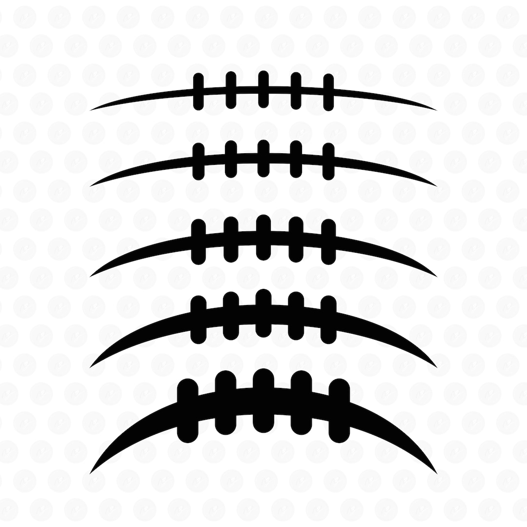 Football Laces Svg, Football Outline, Football Stitch Cricut File ...