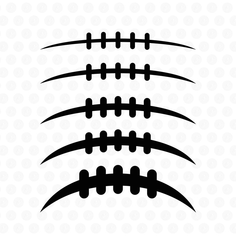 Football Laces Svg, Football Outline, Football Stitch Cricut File ...