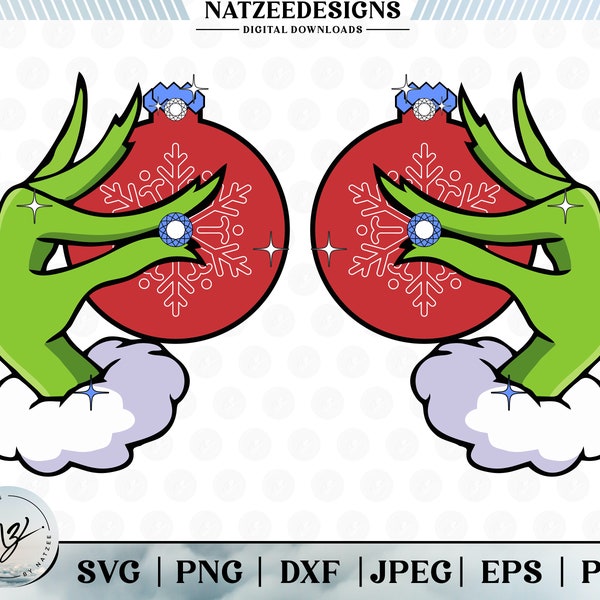 Grinch Hand Svg - Etsy