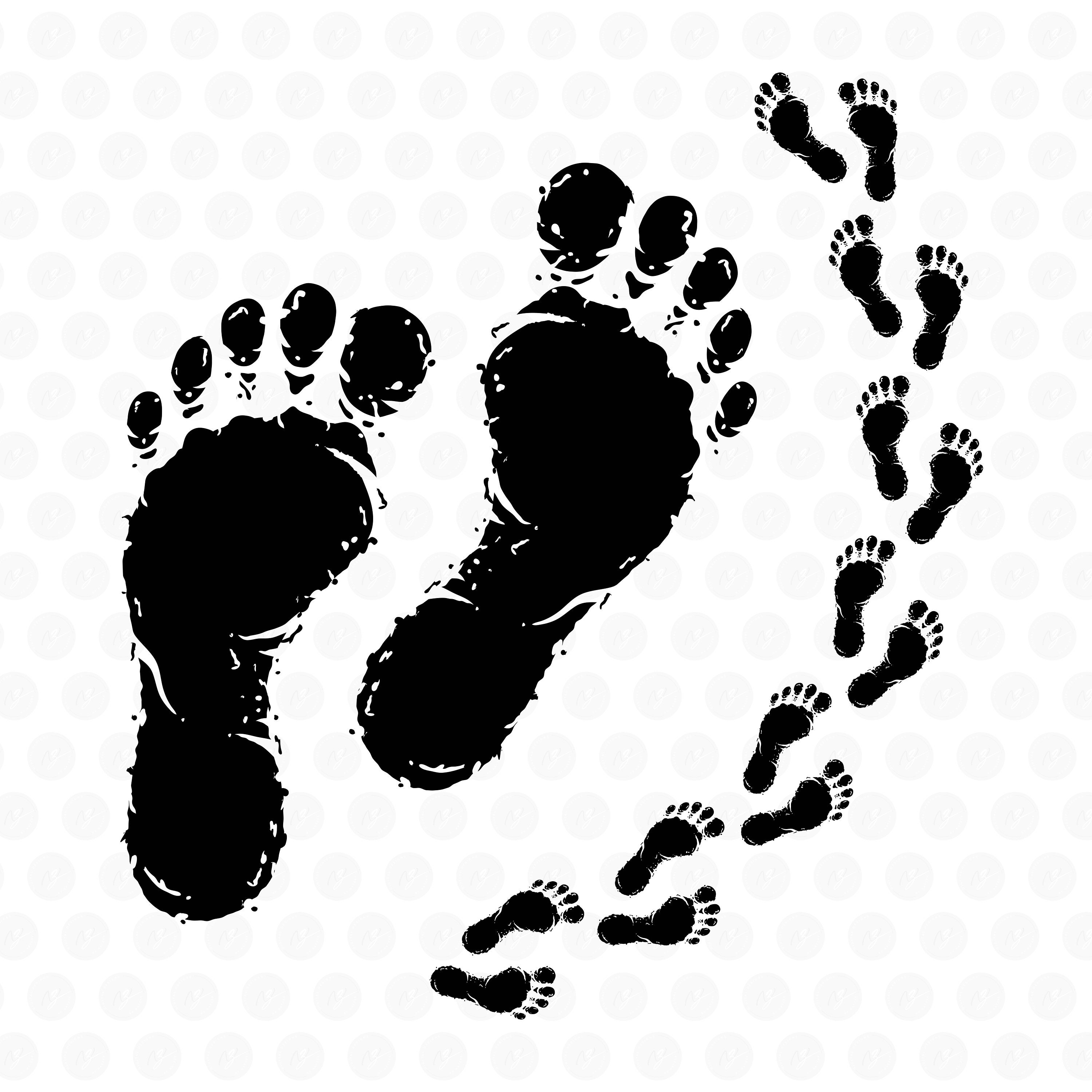 Footprints SVG, Footprint PNG, Foot Clipart, Hand Paint - Svg, Png, Eps ...