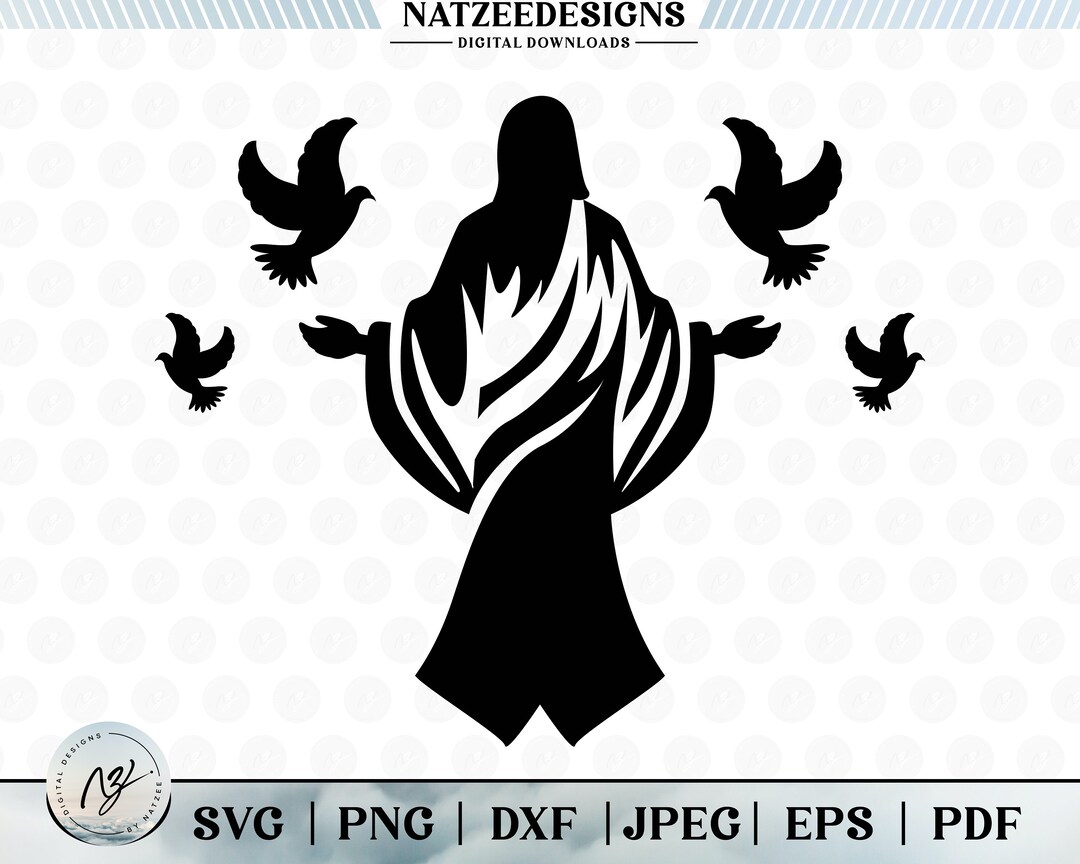 Jesus Christ Svg Christus Cricut Clip Art Silhouettes Cut Etsy | My XXX ...