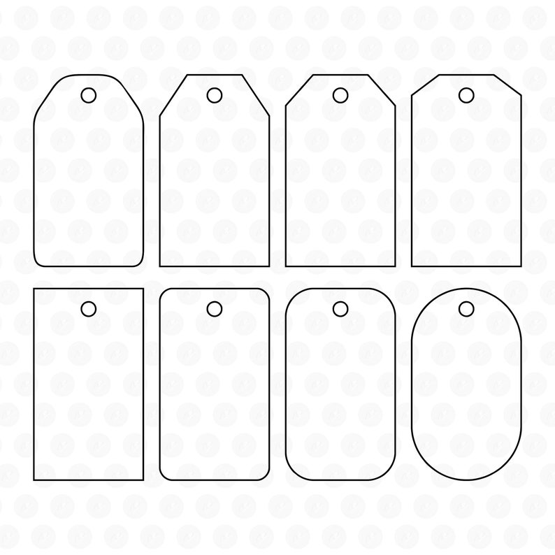 Hang Tag Template 2" X 3.5", 8 Different Hang Tag Template to Create ...