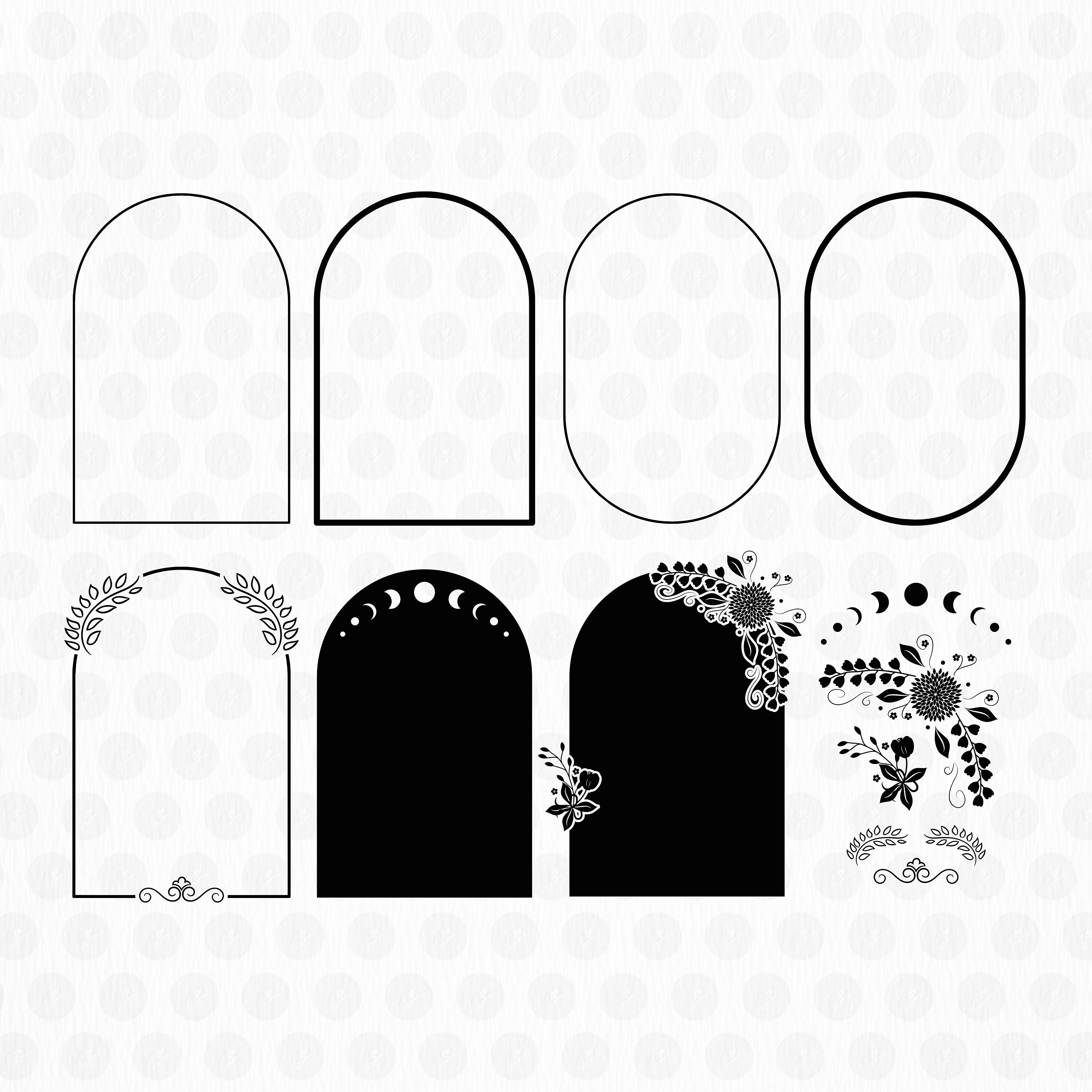 Arch Svg Bundle Boho SVG Cut Files Oval Svg Arch Shape - Etsy Australia