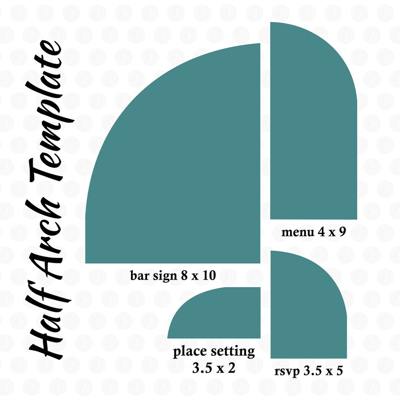 Arch Template SVG Half and Full Arch Wedding Invitation Arch - Etsy UK