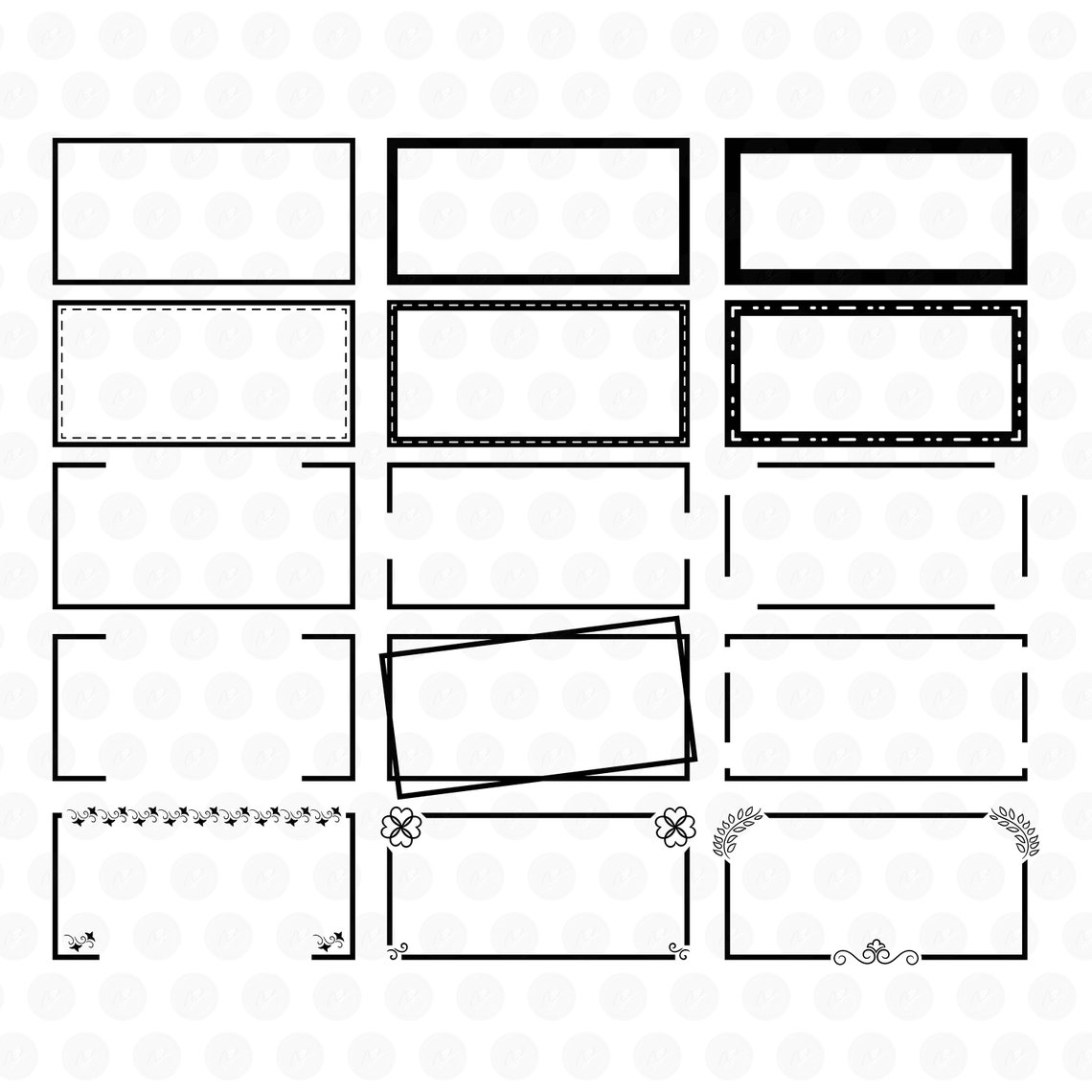 Rectangle Svg Bundle Rectangle Frame Svg Split Square Frame - Etsy