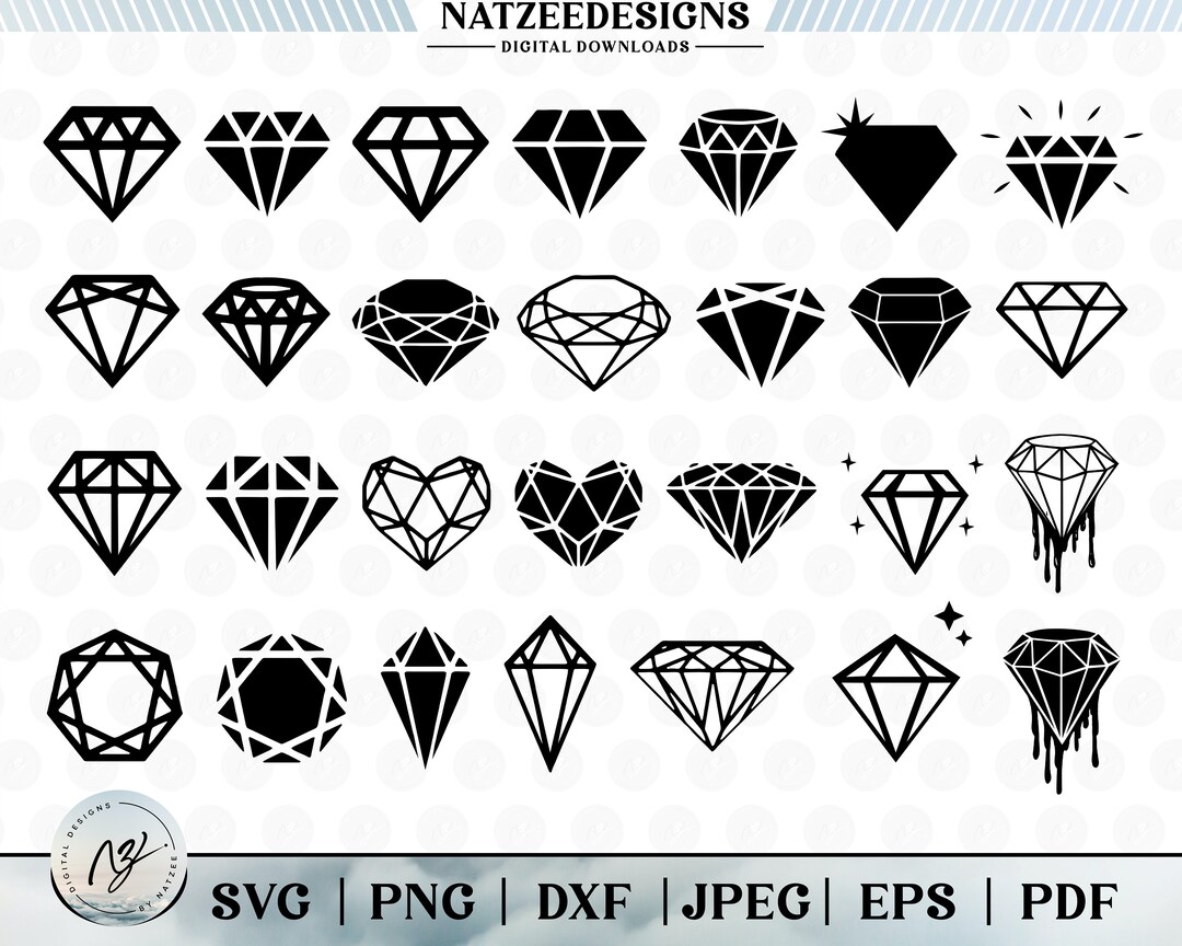 Diamonds Svg Bundle, Diamond Ring Svg, Wedding Svg Bundle, , Cut Files ...